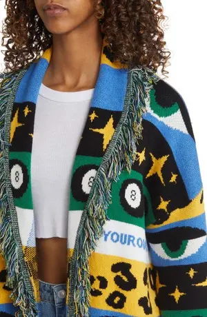 DRESSED IN LALA Luxe Fringe Cardigan