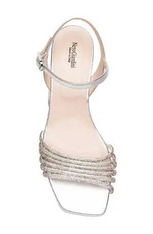 NEROGIARDINI Embellished Ankle Strap Sandal