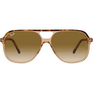 Ray-ban Bill 56mm Gradient Square Sunglasses - Transparent Brown