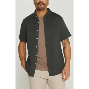 7 Diamonds Bennet Stripe Seersucker Short Sleeve Button-up Shirt - Basil