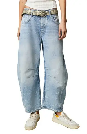 Free People Free People We The Free Good Luck Mid-Rise Jeans Aegean