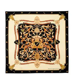 ASPINAL OF LONDON Silk Signature Scarf - Black