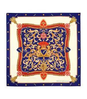 ASPINAL OF LONDON Silk Signature Scarf - Blue