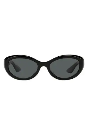 Oliver Spencer Oliver Peoples X Khaite 1969c 53mm Oval Sunglasses Black