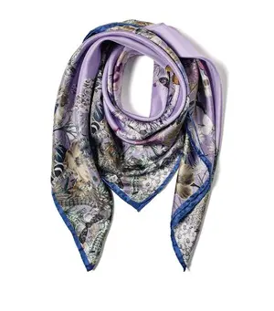 ASPINAL OF LONDON Silk Floral Print Scarf
