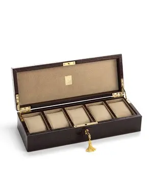 ASPINAL OF LONDON Croc Print Watch Box - Brown