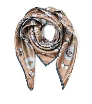 ASPINAL OF LONDON Silk Printed Square Scarf