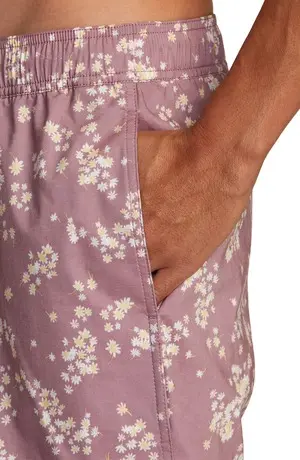 Rvca Barnes Tropical Print Shorts