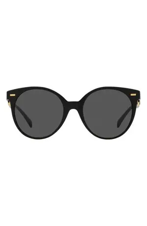 Versace 55mm Round Sunglasses - Black