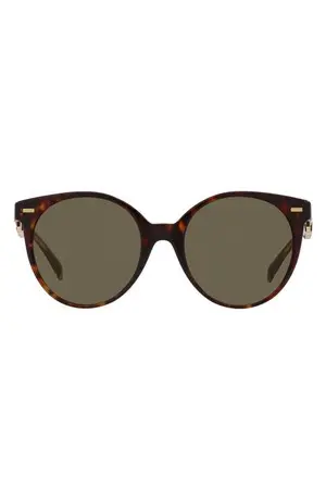 Versace 55mm Round Sunglasses - Havana