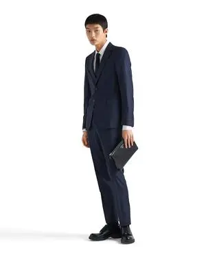 Prada Single-breasted Wool Suit - Blue