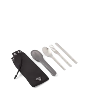 Prada Stainless Steel Cutlery Set - Black