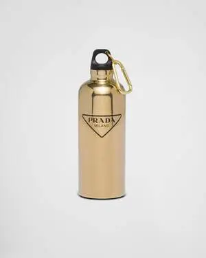 Prada Stainless Steel Insulated Water Bottle, 500 Ml - Gold/Black