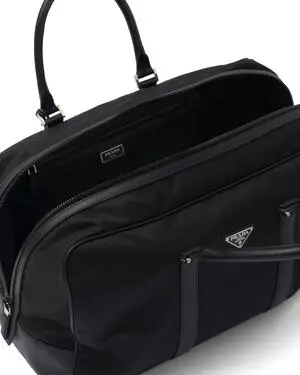 Prada Re-nylon And Saffiano Leather Duffle Bag