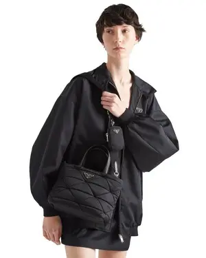 Prada Padded Re-nylon Tote Bag - Black