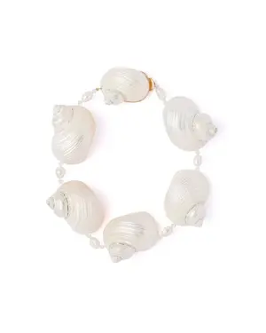 Prada Silver Choker With Shells - Grey