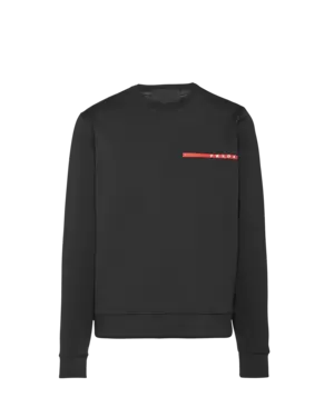 Prada Recycled Double Technical Jersey Sweatshirt - Black