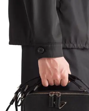 Prada Re-nylon Hooded Blouson Jacket - Black