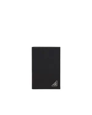 Prada Saffiano Leather Passport Holder - Black