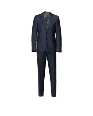 Prada Single-breasted Wool Suit - Blue