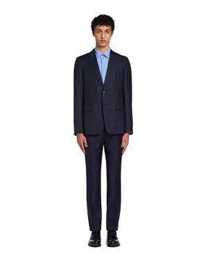 Prada Single-breasted Wool Suit - Blue