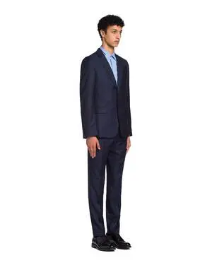 Prada Single-breasted Wool Suit - Blue