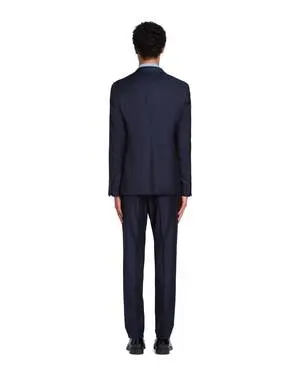 Prada Single-breasted Wool Suit - Blue
