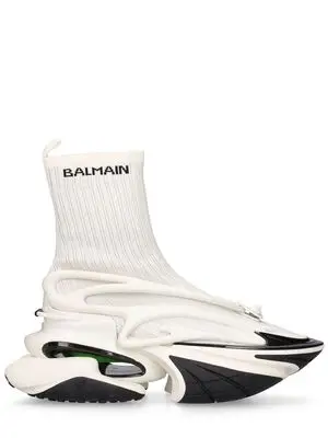Balmain Unicorn High Top Sneakers - White,black