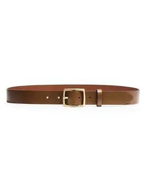 Rag & Bone Women's Boyfriend Leather Belt - Dune  Chestnut