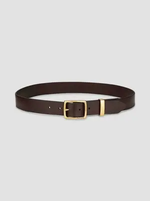 Rag & Bone Women's Boyfriend Leather Belt - Dune  Dark Espresso