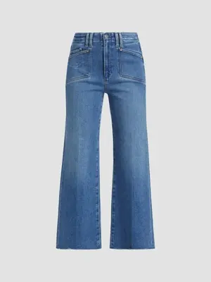 Paige Anessa Raw Wide-leg Jeans - Sunnie Distressed