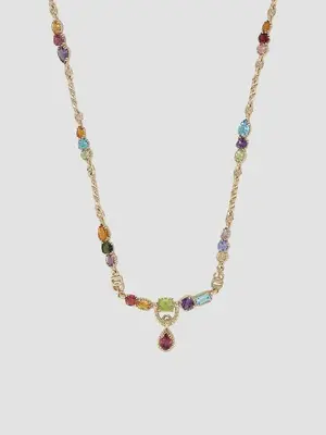 Dolce & Gabbana Easy Rainbow 18k & Semi-precious Gemstone Necklace