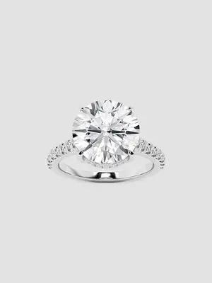 LAB GROWN DIAMONDS 14k Gold & 4.5ct Lab-grown Diamond Engaget Ring - White