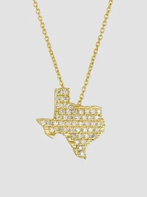 Roberto Coin 18k Yellow & 0.28 Tcw Diamond Texas Necklace - Gold
