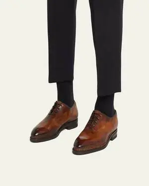 Bontoni De La Ville Soft Calf Leather Oxfords