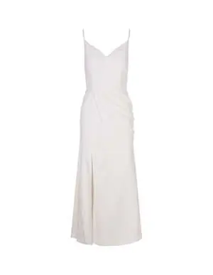 Alexander McQueen Midi Dress With Draping - White