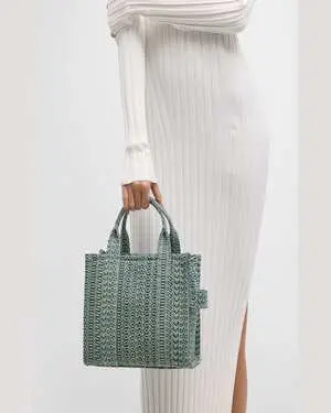 Marc Jacobs Washed Monogram Denim Small Tote