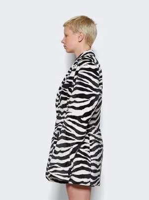 Vetements Fleece Hourglass Tailored Jacket - Zebra