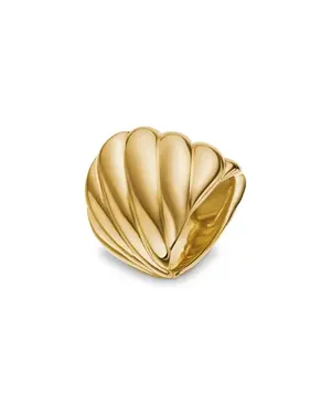 David Yurman 18k Yellow Sculpted Cable Ring - Gold