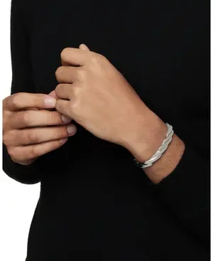 David Yurman Dy Helios Cuff Bangle Bracelet - Silver