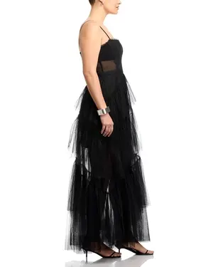 Bcbgmaxazria Tiered Tulle Gown