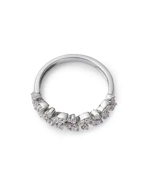 Bloomingdale'S Diamond And 14k Gold Leaf Band Ring, 0.50 Tcw