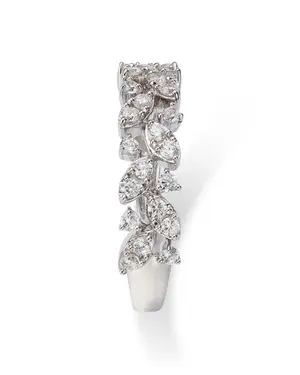 Bloomingdale'S Diamond And 14k Gold Leaf Band Ring, 0.50 Tcw