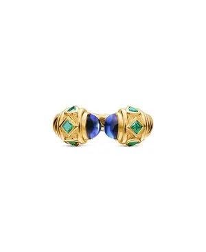 David Yurman 18k Yellow Gold Renaissance Ring - Blue/gold