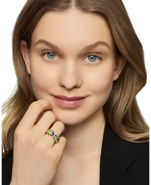 David Yurman 18k Yellow Gold Renaissance Ring - Blue/gold
