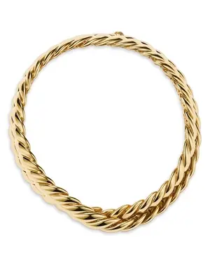David Yurman 18k Sculpted Cable Wrap Bracelet - Gold