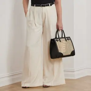 Ralph Lauren Double-faced Georgette Wide-leg Pant - Mascarpone Cream