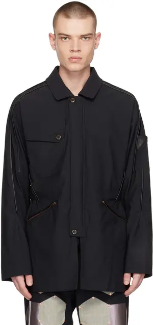 Kiko Kostadinov Black Mcnamara Uniform Coat In Black/Black - 61