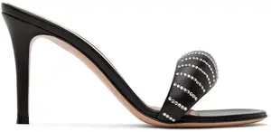 GIANVITO ROSSI Gianvito Rossi Bijoux Crystal Heeled Sandals - Black