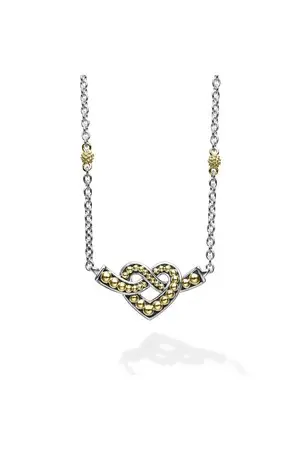 Lagos Beloved Two-tone Heart Chain Necklace - Gold